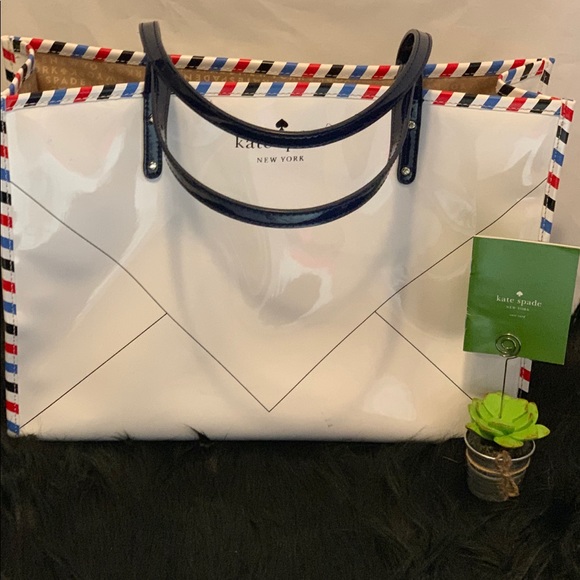 kate spade | Bags | Kate Spade Par Avion Via Air Mail Envelope Tote ...
